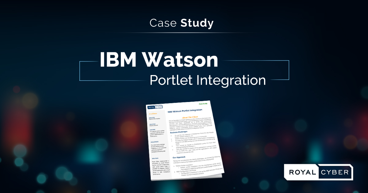 IBM Watson Portlet Integration - Royal Cyber