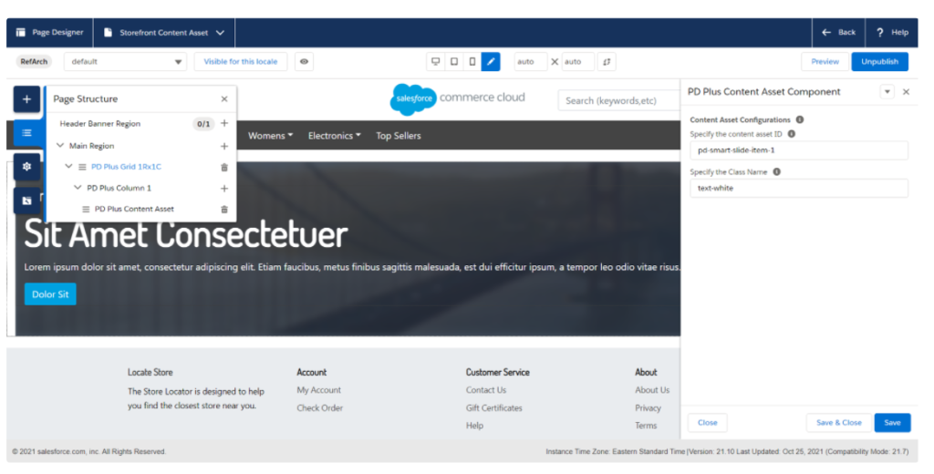 Design Your Storefront Pages with Salesforce Page Designer Plus